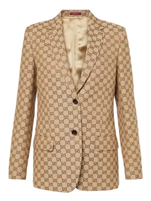 Gucci Gg Canvas Blazer - Beige
