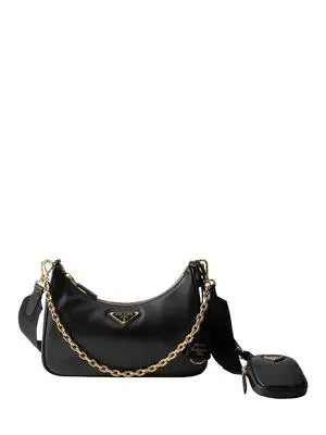 Prada Prada Re-Edition 2005 Leather Shoulder Bag Nero
