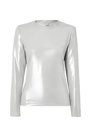JETSET Glazy Metallic Ski Top - Silver