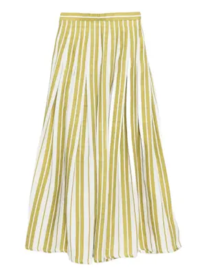 BAMBAH Bambah Striped Pleated Skirt