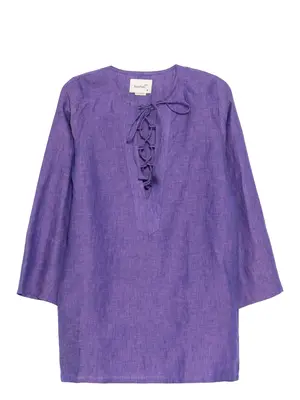 BAMBAH Tie Tunic Blouse - Purple