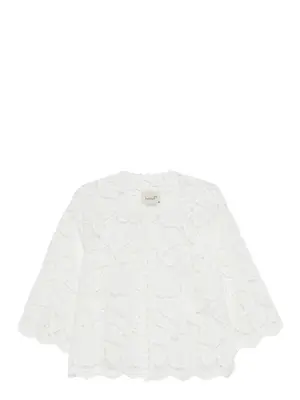 BAMBAH Chloe Crochet Bralet Jacket - White