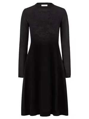 Nina Ricci Lace Detailing Midi Dress - Black
