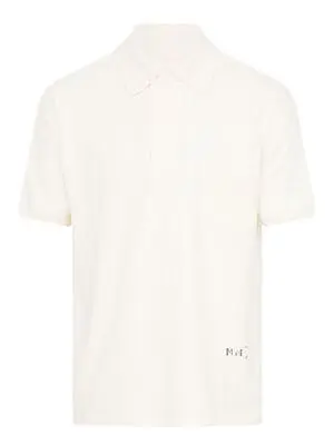 MAISON MARGIELA Logo-print Polo Shirt - White