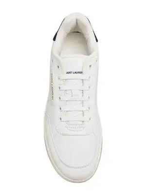 Saint Laurent Sl/61 Leather Low-top Sneakers - White/black
