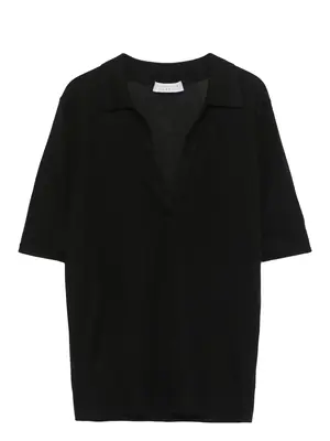 Gabriela Hearst Frank Polo Top - Black