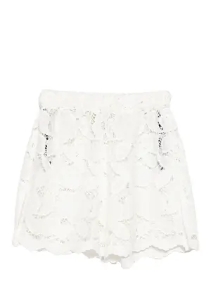 BAMBAH Chloe Crochet Shorts - White