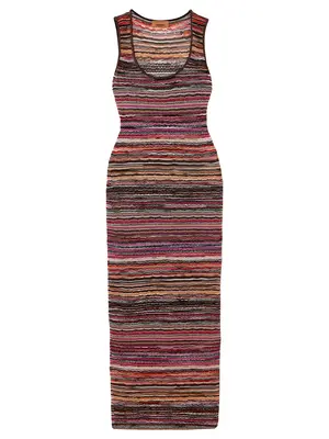 Missoni Mare Striped Metallic Crochet-knit Maxi Dress - Multi