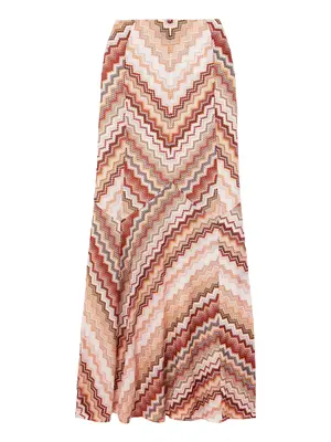 Missoni Striped Crochet-knit Maxi Skirt - Brown