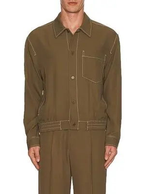 Simkhai Keith Blouson Shirt Jacket - Olive