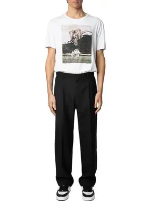 Zadig&Voltaire Regular Fit Darted Trousers - Noir