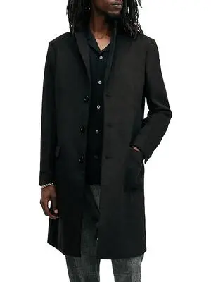 ALLSAINTS Hal Single Breasted Coat Black