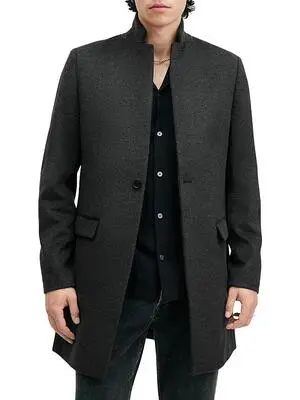 ALLSAINTS Hargrove Slim Fit Coat Charcoal Grey
