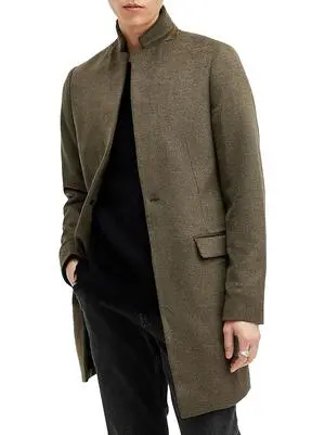 ALLSAINTS Hargrove Slim Fit Coat Neon Green