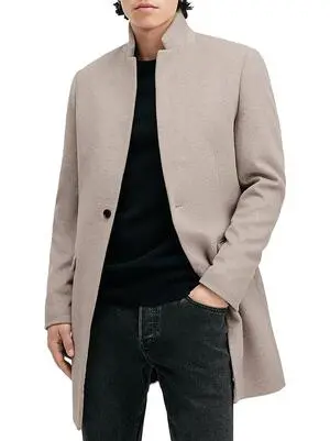 ALLSAINTS Hargrove Slim Fit Coat Oatmeal White