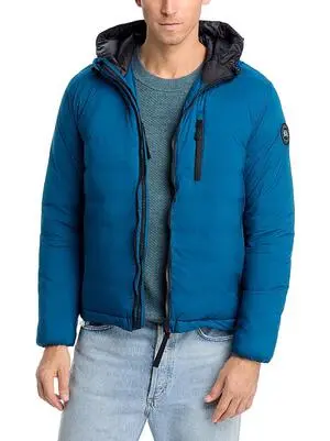 Canada Goose Label Lodge Packable Hooded Down Jacket - Guard Blue