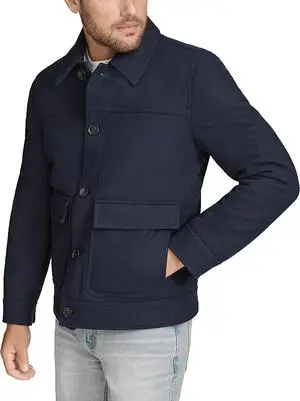Andrew Marc Warwick Chore Coat - Navy