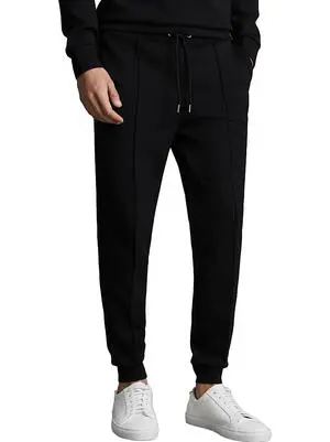REISS Premier Interlock Drawstring Pants - Navy Blue