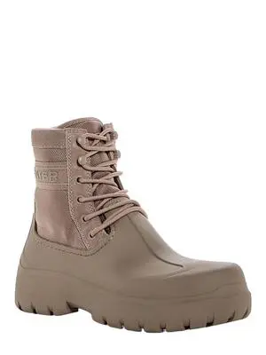 Hunter Insulated Lace Up Duck Boots - Beige