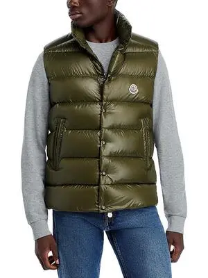 Moncler Tibb Down Puffer Vest - Olive Green