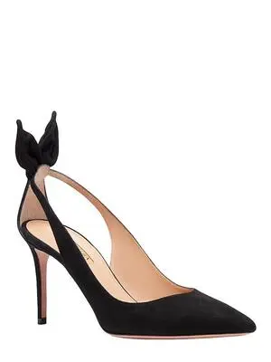 AQUAZZURA Bow Tie 85 Pumps - Black
