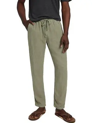 Faherty Brand Linen Drawstring Pants - Canyon Olive