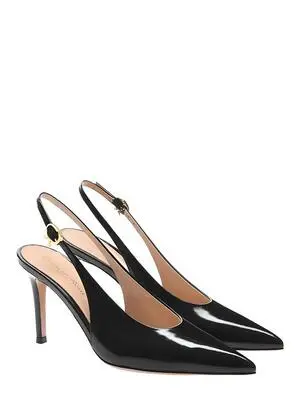 GIANVITO ROSSI Robbie Slingback Pumps - Black Nappa