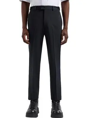 Emporio Armani Technical Stretch Gabardine Regular Fit Pants - Navy