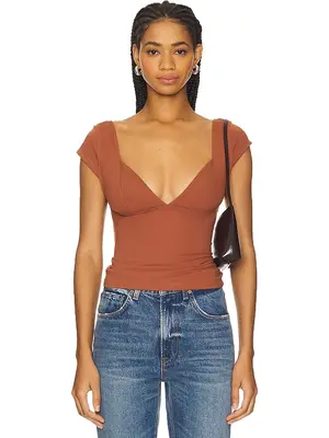 Free People X Intimately Fp Duo Corset Cami - Chocolate Malt