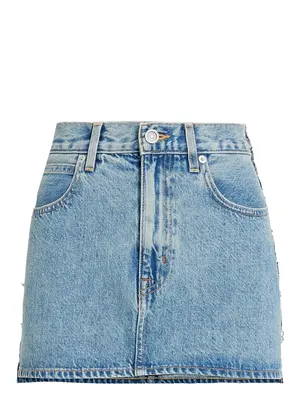 SLVRLAKE SLVRLAKE Rework Paneled Denim Mini Skirt