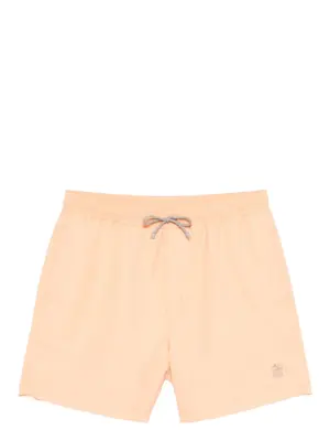Brunello Cucinelli Logo-embroidered Swim Shorts - Orange