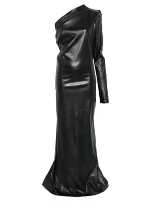 Alchemy Fashions X Lia Aram Asymmetric Maxi Dress - Black