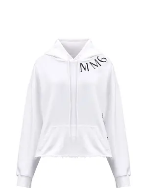 MAISON MARGIELA Logo-print Hoodie - White