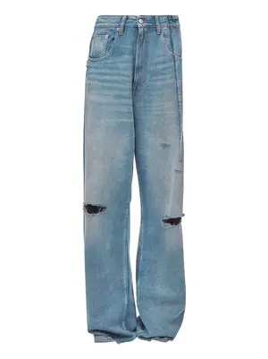 MAISON MARGIELA MM6 Maison Margiela Pleated Bootcut Jeans