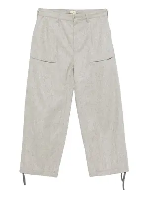 TEN C Felted-finish Trousers - Grey