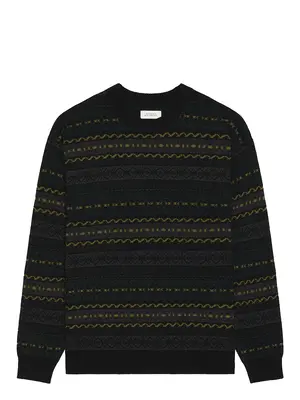 Saturdays Nyc Classic Pattern Knit Sweater - Charcoal