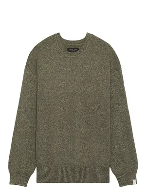 Rag & Bone Dexter Marl Crew Neck Sweater - Army Green Multi