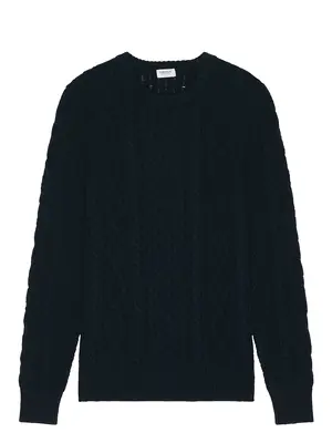 GHIAIA Wool Cable Knit Pescatore Sweater - Blue