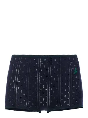 JW Anderson Pointelle Mini Short - Navy