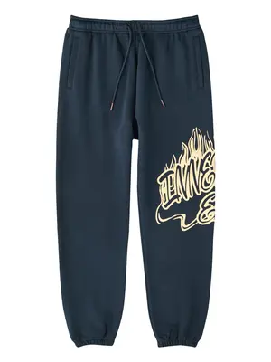 HONOR THE GIFT Entertainment Printed Cotton Sweatpants - Blue