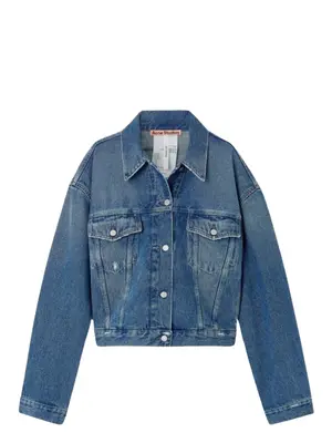 Acne Studios Distressed Denim Jacket - Blue