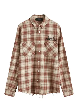 Amiri Shotgun Flannel Shirt - Chocolate