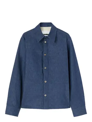 JIL SANDER Cotton Denim Overshirt - Blue