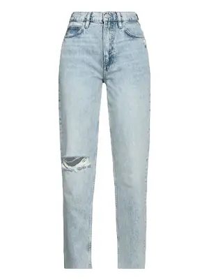 FRAME Cotton Denim Straight-leg Jeans - Blue