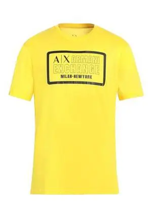 Armani Exchange T-shirt Bright Size Cotton - Yellow