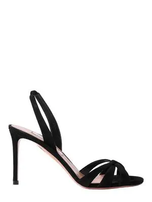 AQUAZZURA Tati 85 Slingback Sandals - Black