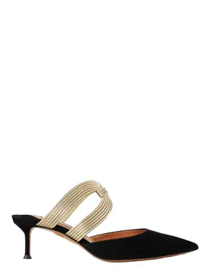 AQUAZZURA Escenia 50 Two-tone Mules - Black