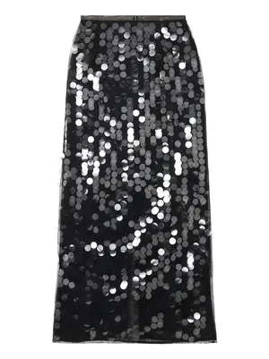 16Arlington Dia Embellished Midi Skirt - Black