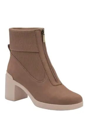 ABEO Metropolis Zip Up Ankle Boots - Beige - Regular