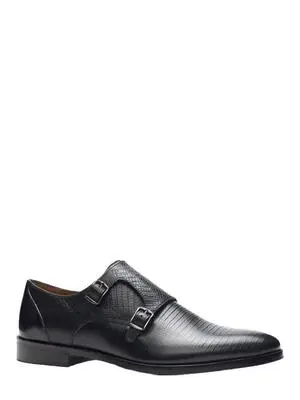 CARLOS BY CARLOS SANTANA Jack Double Monk Strap - Black